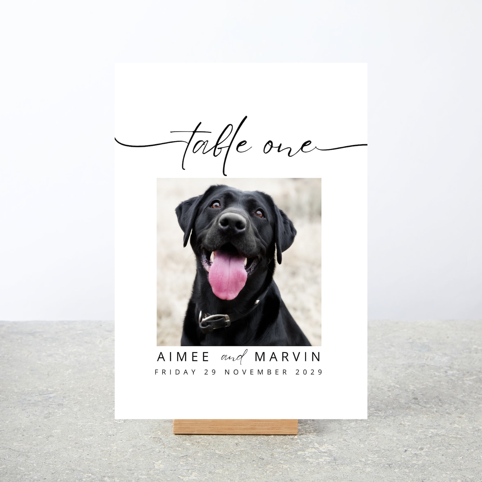 My Humans Are Getting Married Table Numbers, Dog Photo Table Name Cards ...