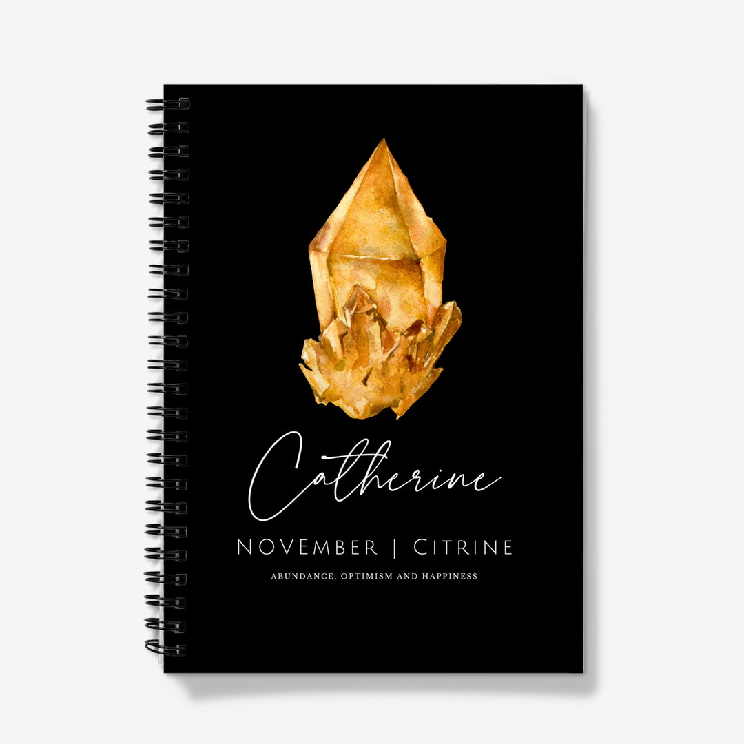 Birthstone Notebook, Birth Flower Notebook, October Birthstone Book ...