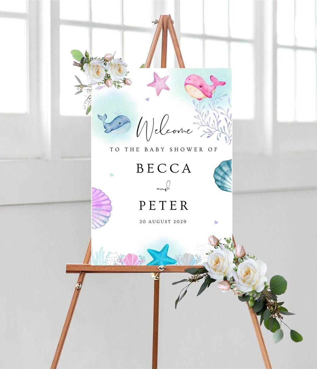 Under the Sea Baby Shower Welcome Sign: Ocean Theme Display - Etsy UK
