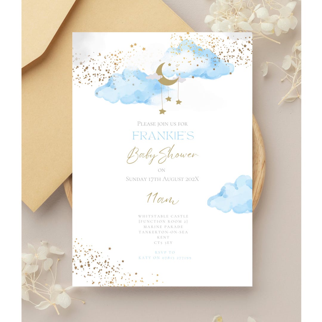 Dreamtime Baby Shower Invitations, Dreamtime Baby Shower Invites, Blue ...