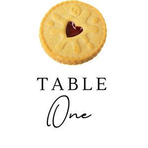 Biscuit Themed Seating Plan, Personalised Cookie Wedding Reception ...