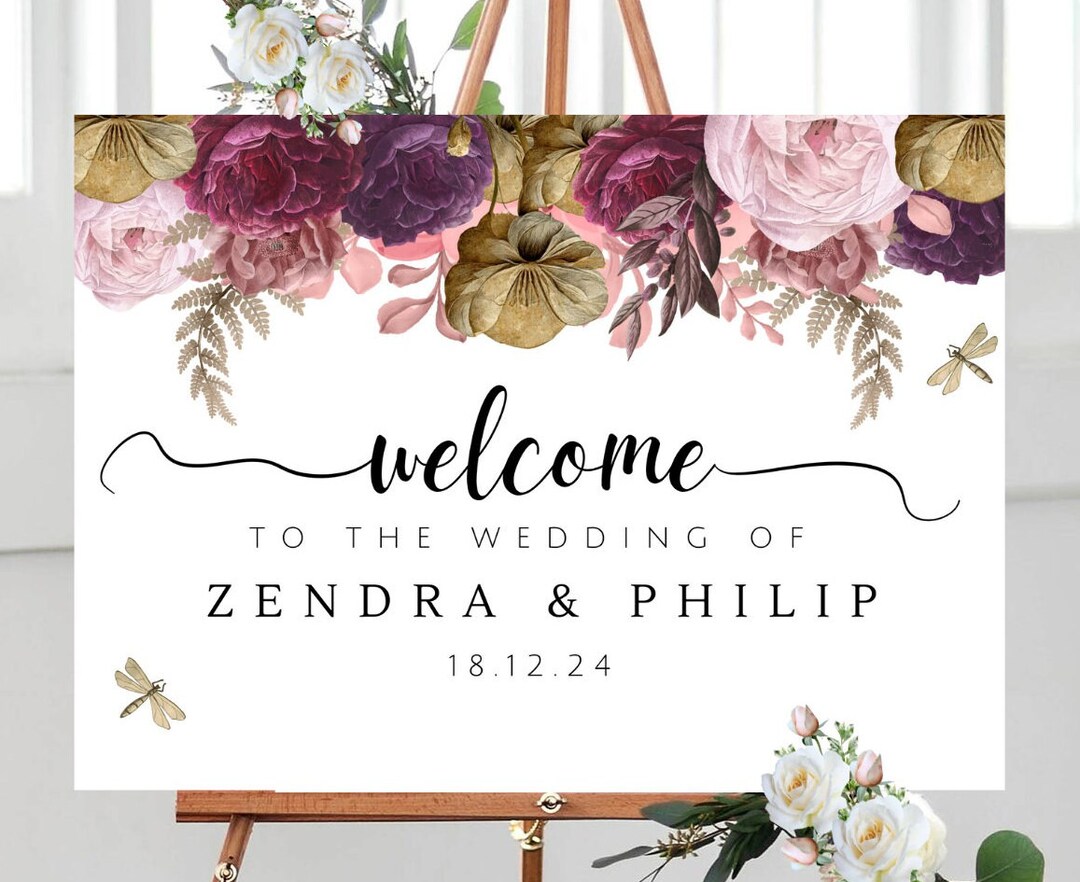 A1 and A2 Wedding Welcome Board Foamex Wedding Welcome Sign - Etsy