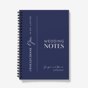 Personalised Wedding Jotter Fiancée Gift Engagement Notebook, Wedding Ideas Book, Bridal Notepad ...