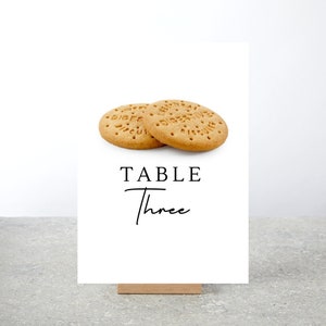 Biscuit Themed Seating Plan, Personalised Cookie Wedding Reception ...