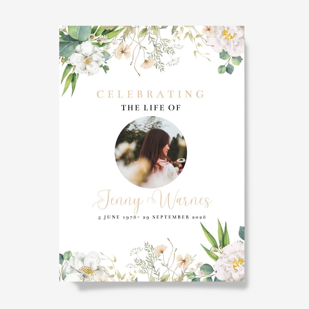 Funeral Order of Service, Funeral Stationery Booklet, Funeral Service ...