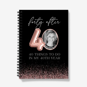40 After 40 Bucket List Birthday Book, Glitter Birthday Gift Book, 40 ...