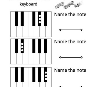 18 Name the Piano Notes Worksheets. Includes Sharps, Flats and Majors ...