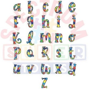 Autism Alphabet SVG /cut Files /clip Art / Autism Awareness SVG ...