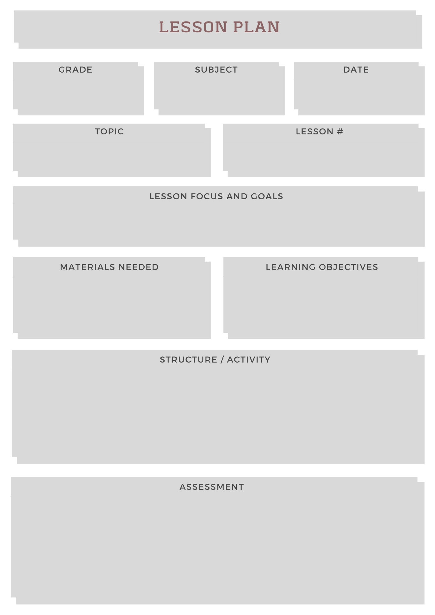 Lesson Planner | Digital Lesson Plan Tracker - Etsy