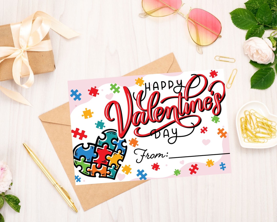 Printable Happy Valentine's Day Cards, Instant Download Digital Card ...