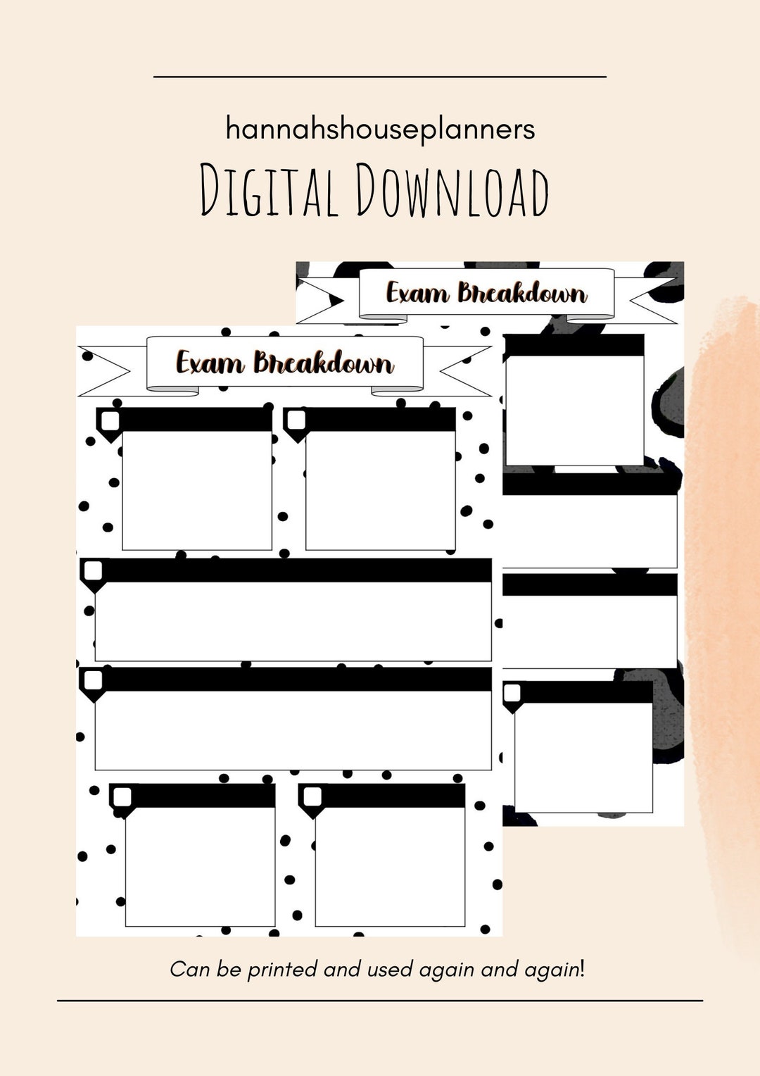 Exam Breakdown Digital Download - Etsy