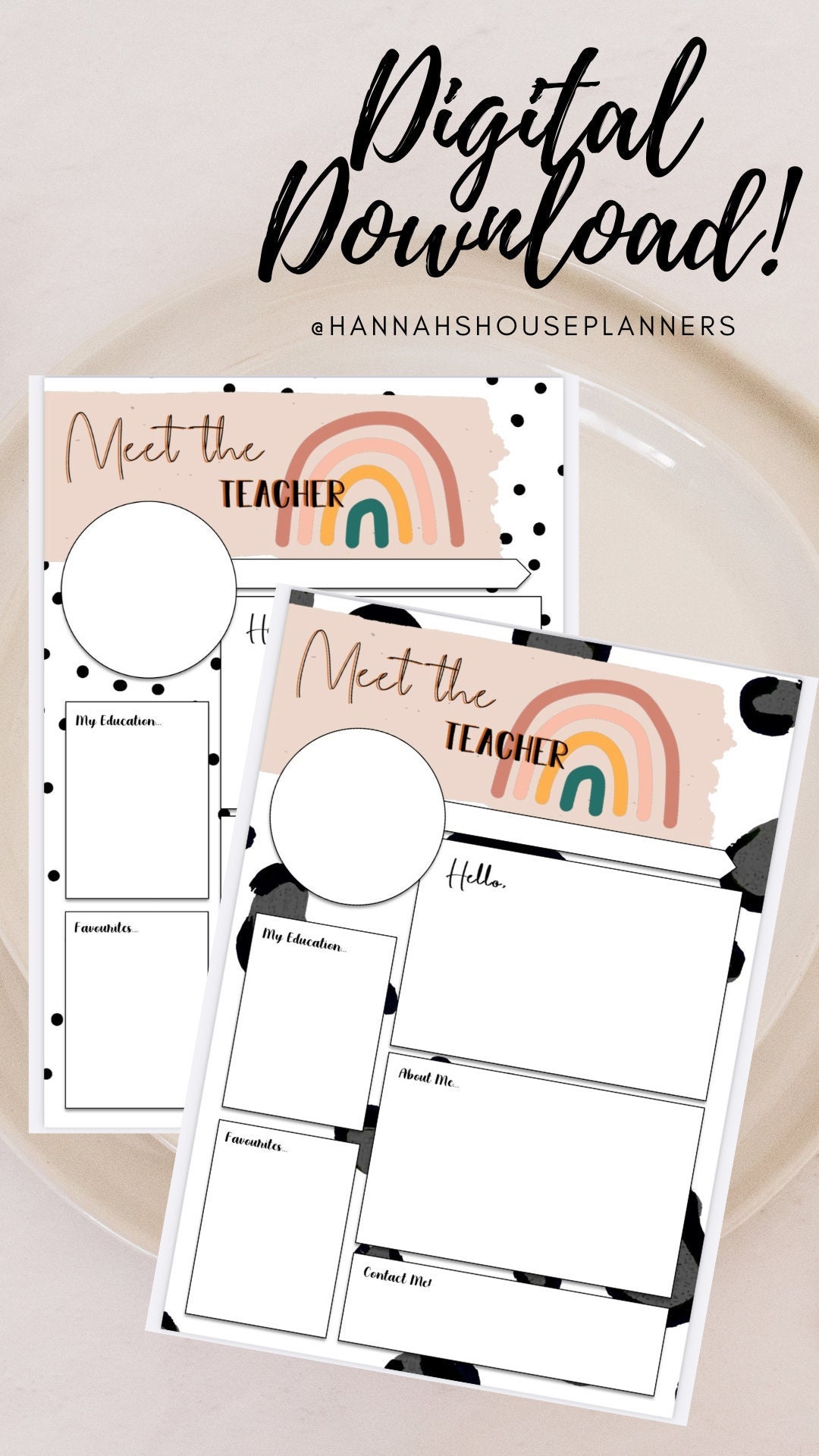 Meet the Teacher Digital Download - Etsy