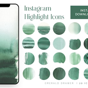 20 Instagram Highlight Icons | Green Story Covers | Green Instagram ...