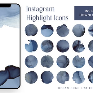 20 Instagram Highlight Icons | Story Highlights | Blue Instagram Icons ...