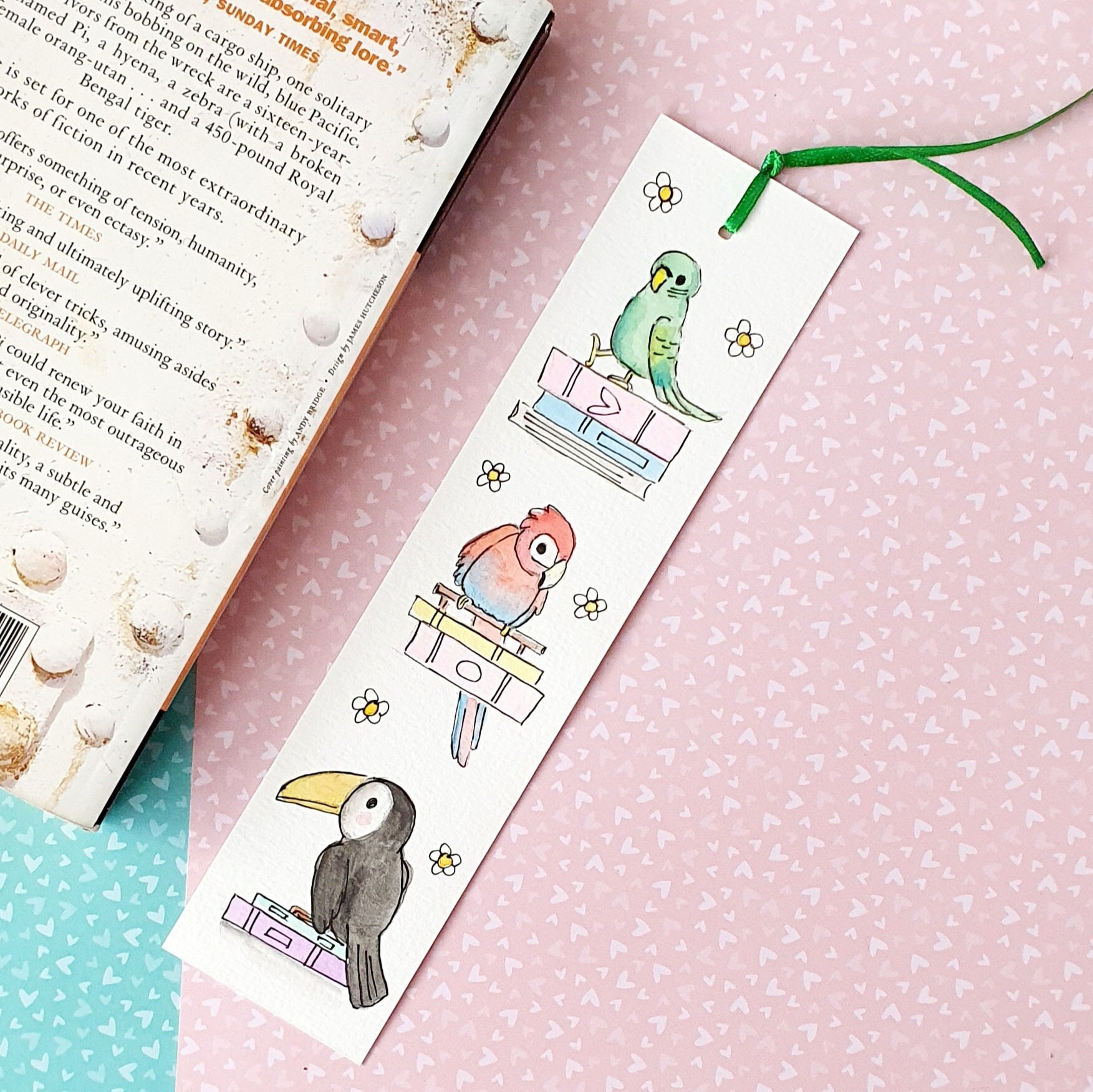 Exotic BIRD Bookmark/mindfulness Bookmark/parrot Birthday Gift/ Budgies ...
