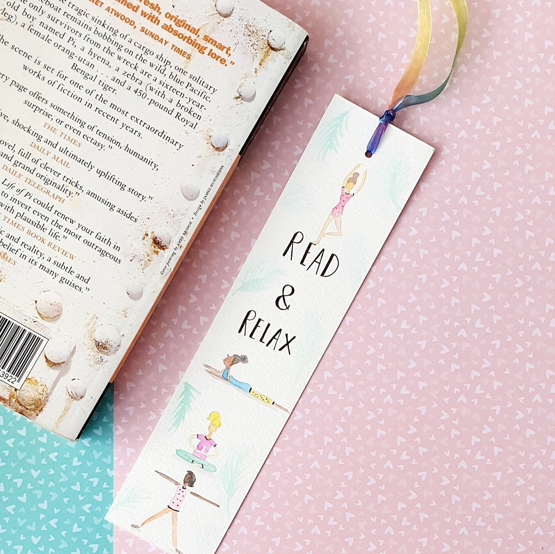 YOGA Poses Bookmark/mindfulness Bookmark/yoga Birthday/yoga Accessories ...
