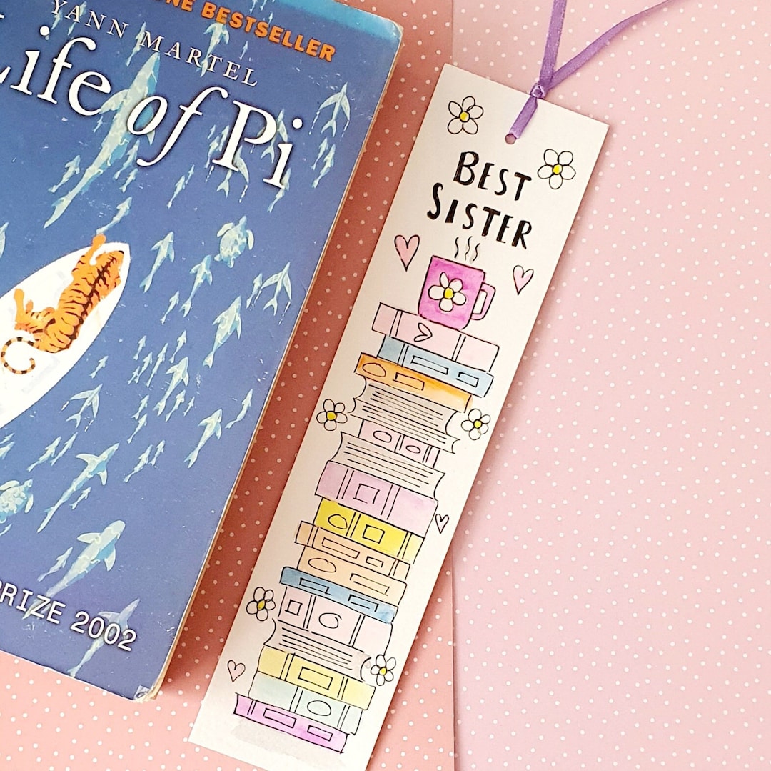 BEST SISTER Bookmark/bookmark/big Sister /teen Birthday Gift Ideas/hand ...