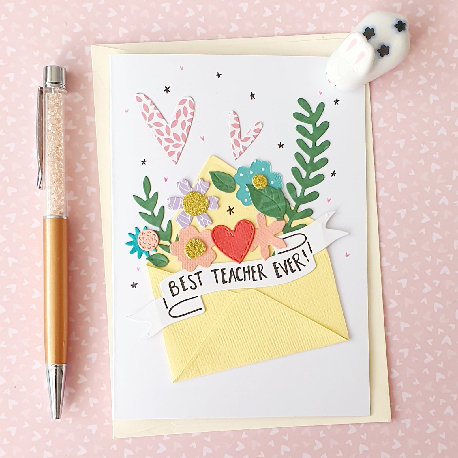 Best Teacher Ever Card- A6 SIZE /thank You Teacher /exams/class Teacher ...