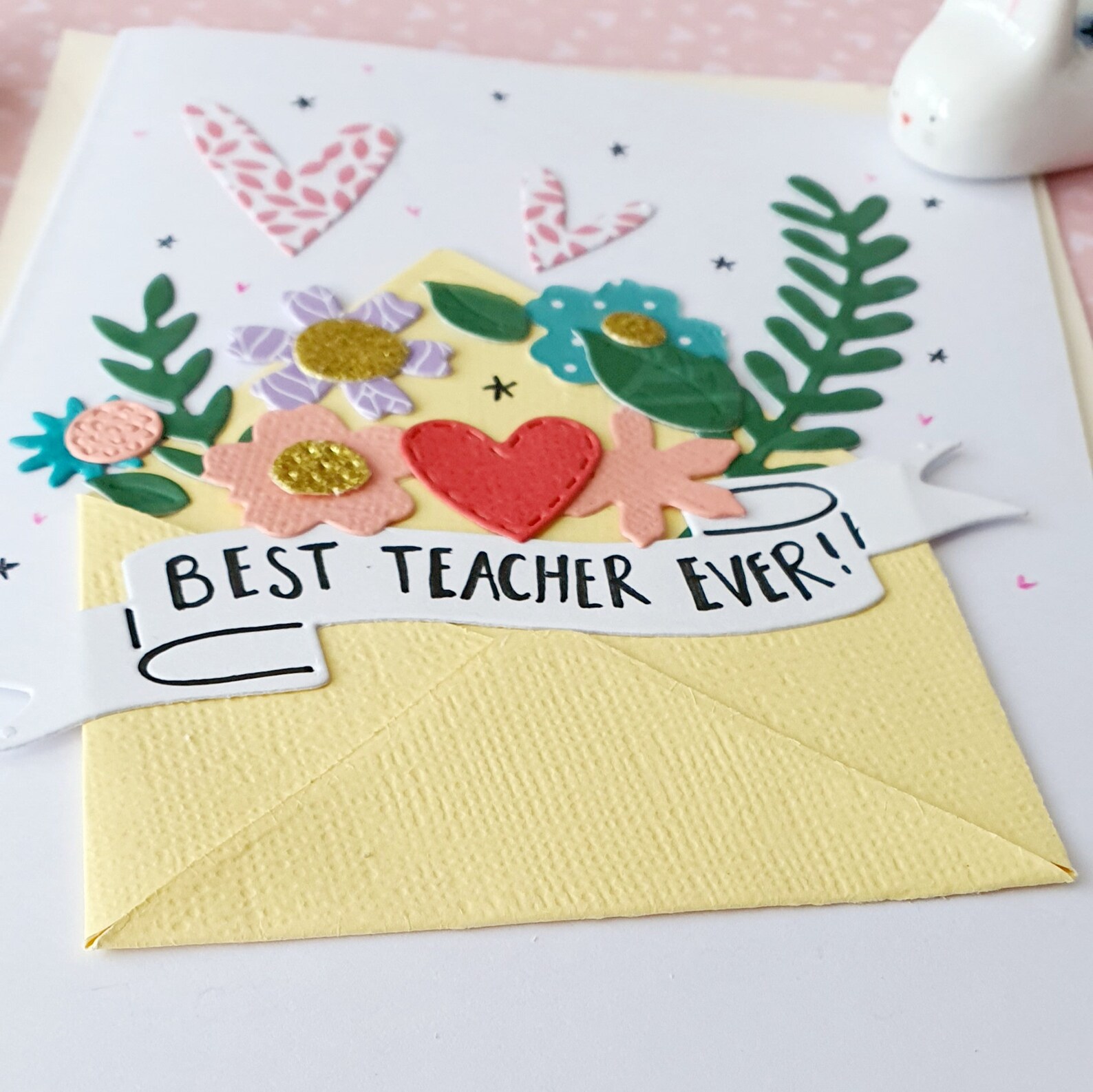 Best Teacher Ever Card- A6 SIZE /thank You Teacher /exams/class Teacher ...