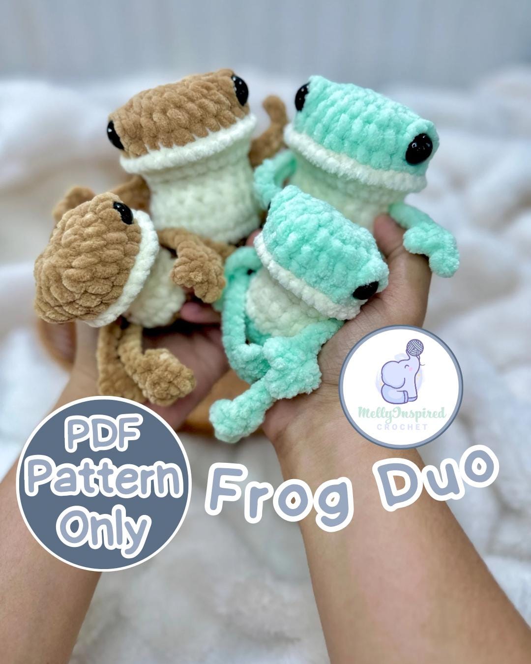 No-sew, Frankie DUO Froggy Crochet Pattern - Etsy UK