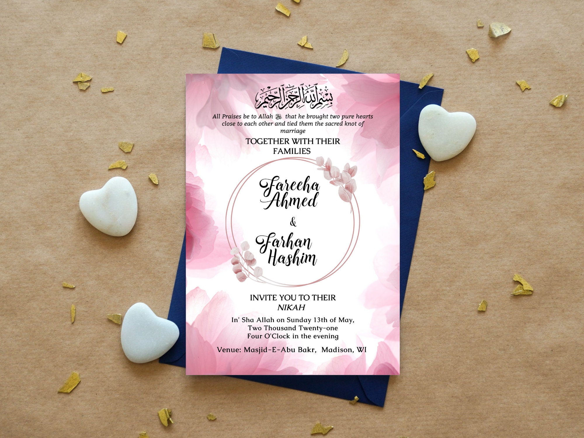 Printable Wedding Invitation Custom Muslim Nikah Invitation - Etsy