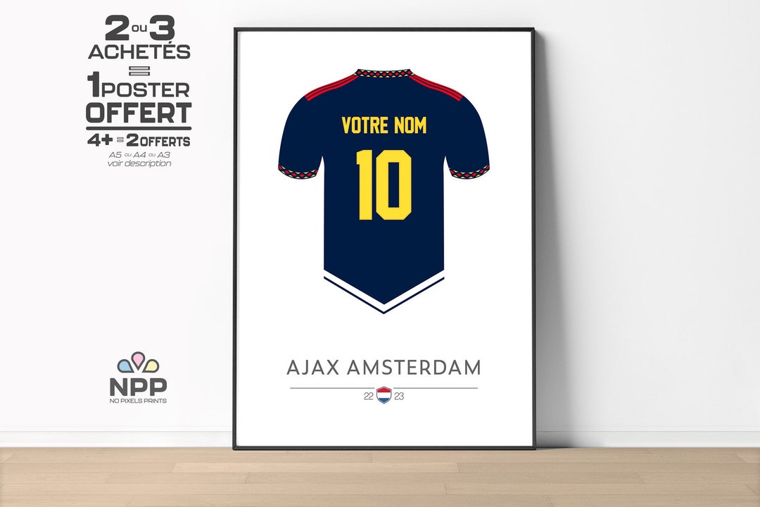 ᐒᐈ Personalized Poster AJAX AMSTERDAM ᮺ Customizable Football Poster ...