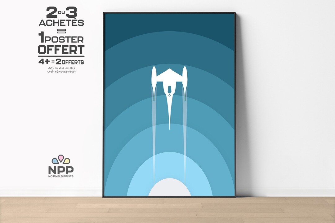NABOO N-1 | Star Wars - Vintage Minimalist Poster - Home Decor - Poster ...
