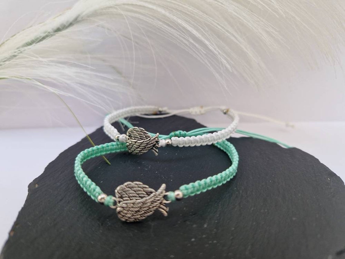 Wings Bracelet, 12 Colours, Angel Wings Bracelet, Macramé Wings ...