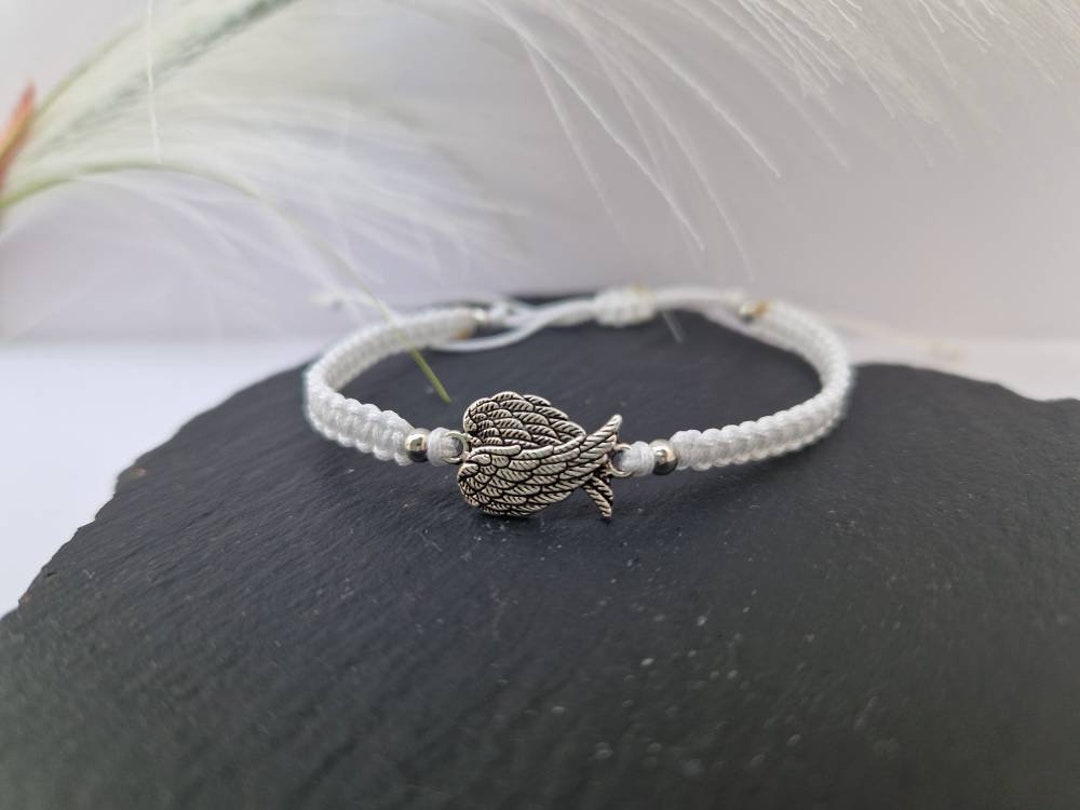 Wings Bracelet, 12 Colours, Angel Wings Bracelet, Macramé Wings ...