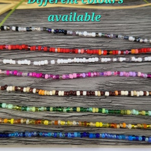 Red Single Strand Beaded Necklace, Beaded Necklace, Mixed Red Bead ...