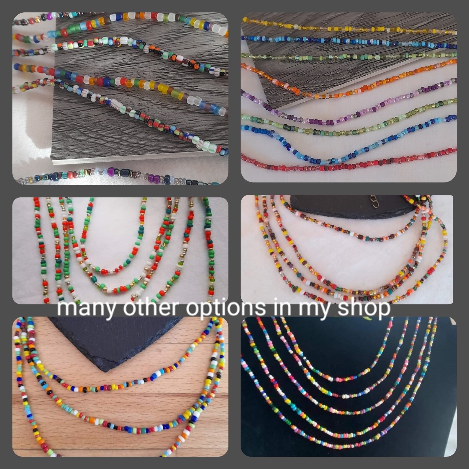 Red Single Strand Beaded Necklace Beaded Necklace Mixed Red - Etsy