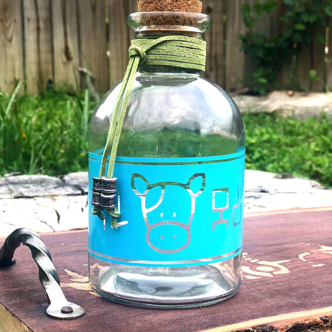 Lon Lon Milk Zelda Milk Bottle With Cork Glass Custom Message Gift for ...