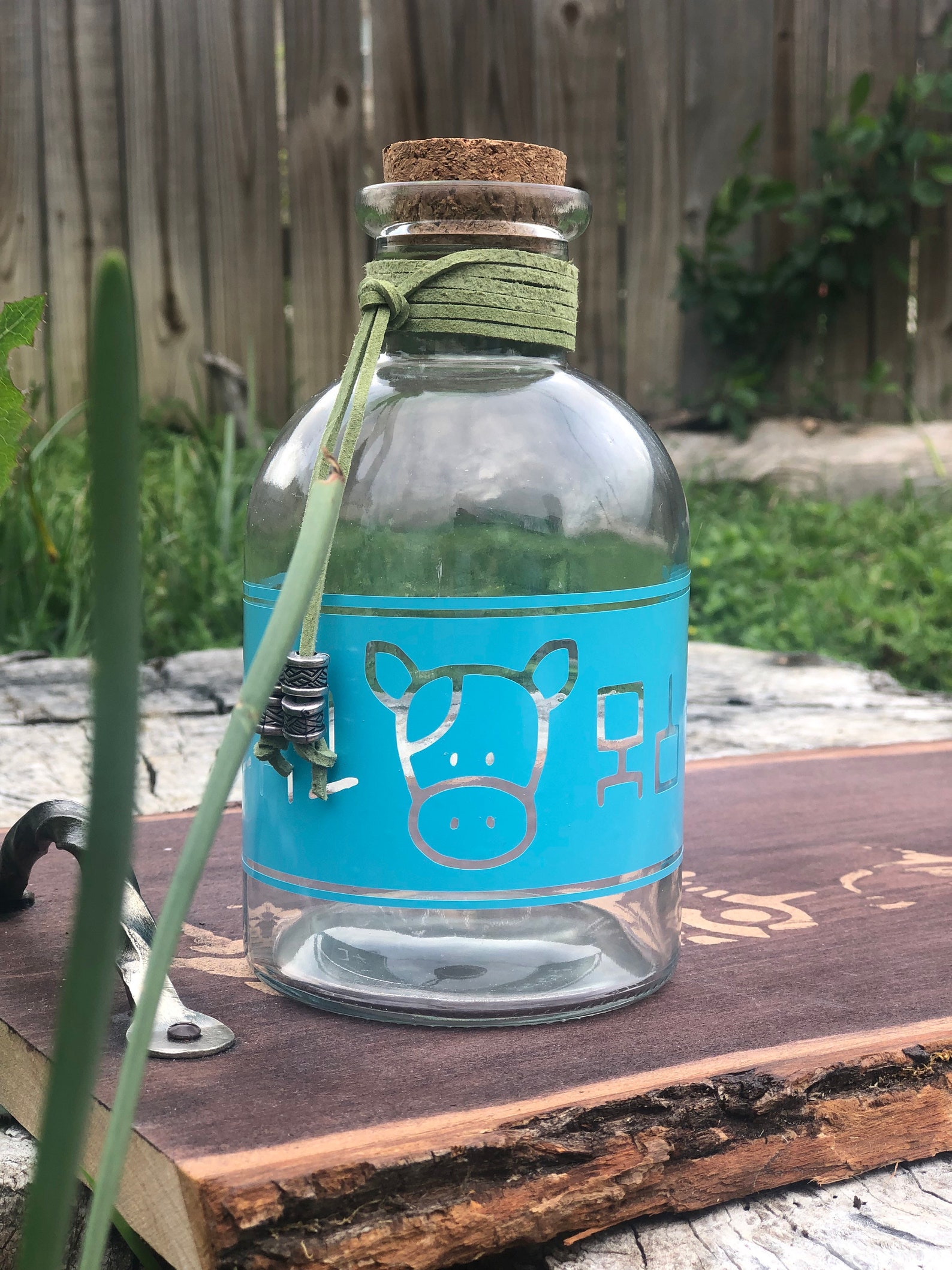 Lon Lon Milk Zelda Milk Bottle With Cork Glass Custom Message Gift for ...