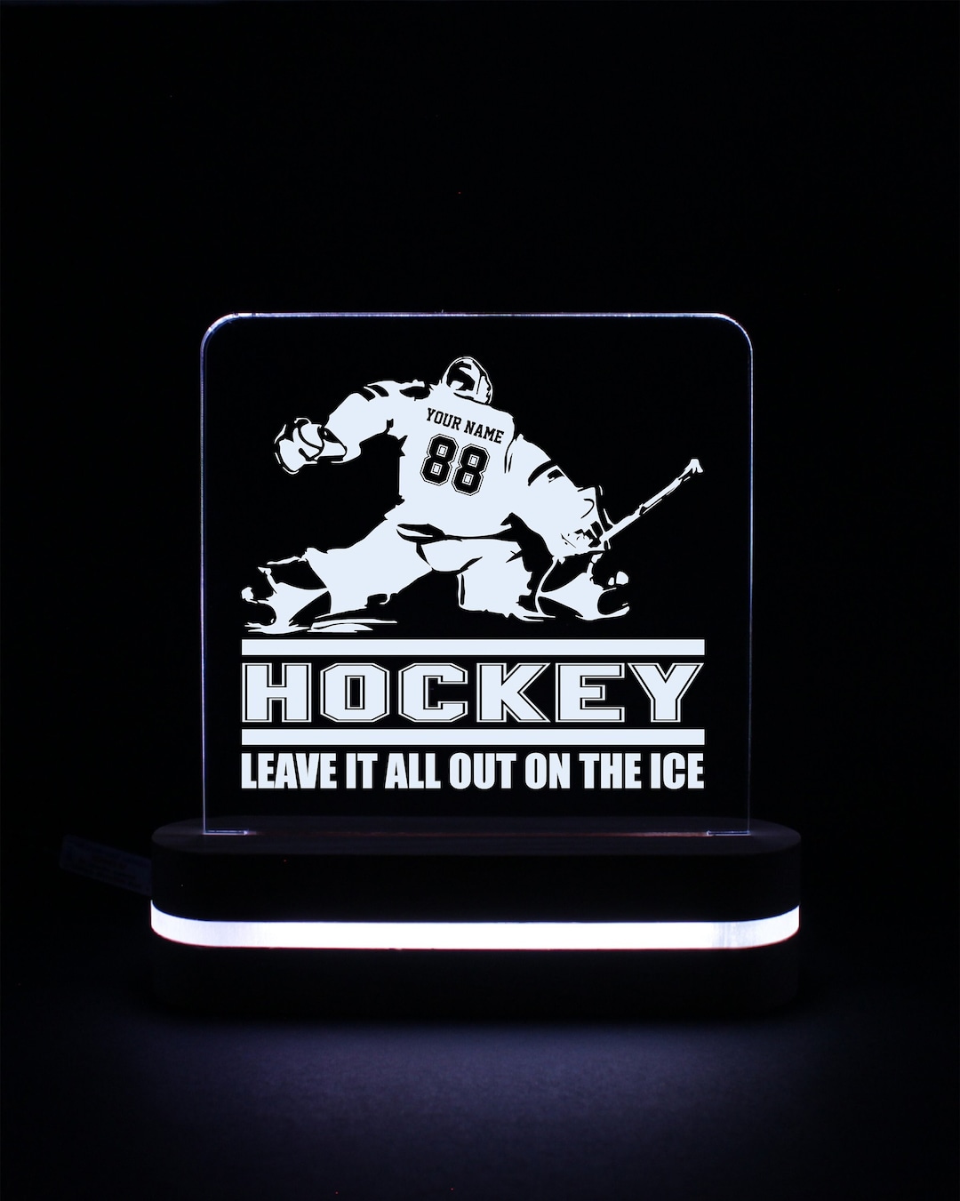 Custom Hockey Goalie Sign LED Light Gift for Goalie Keepsake Goalie ...
