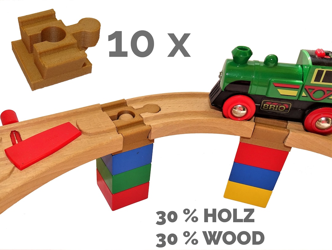 Wooden Toy Train Connectors Compatible With Duplo Brio - Etsy