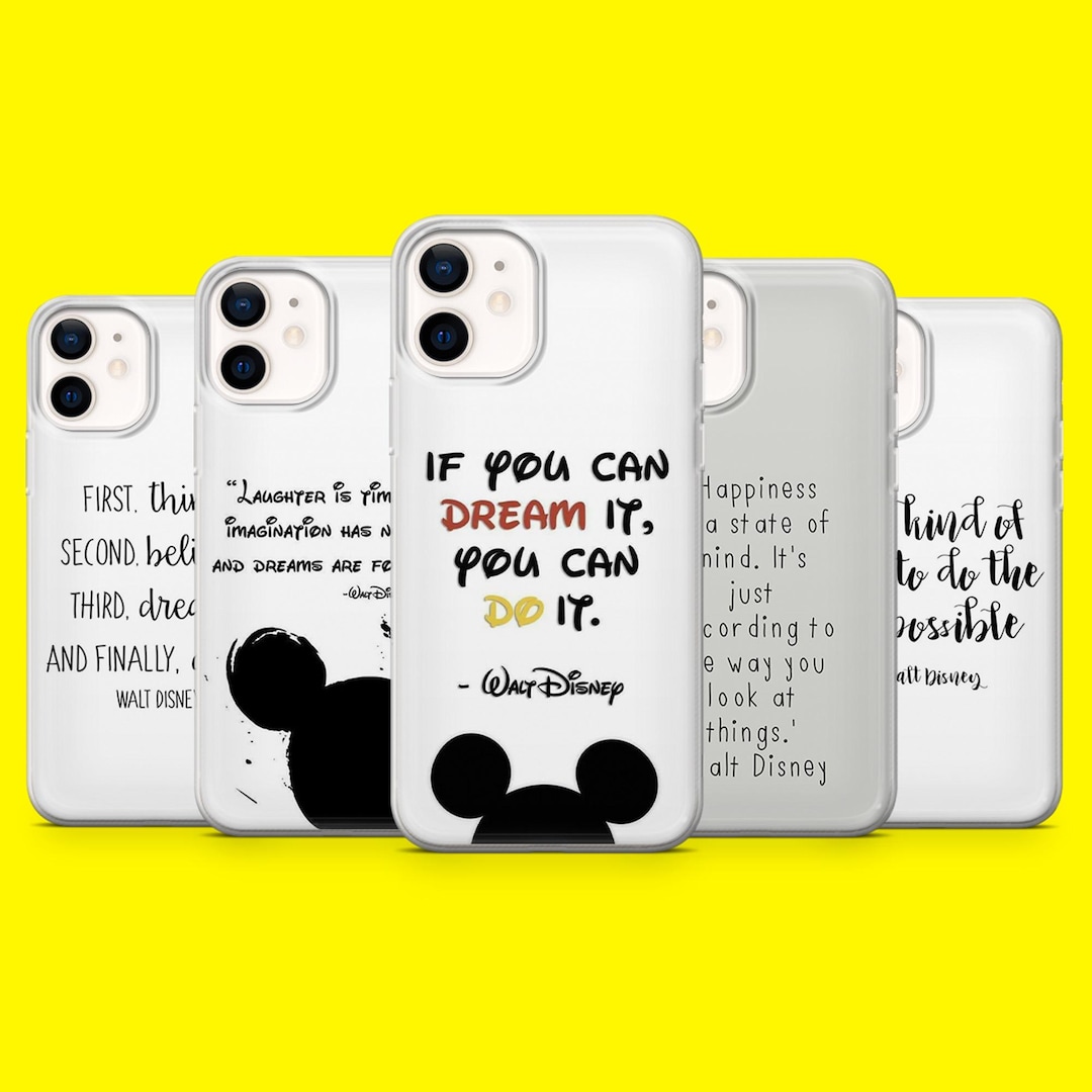 Walt Disney Quotes Mickey Phone Case Cover for iPhone 16 15 14 13 12 Xr ...