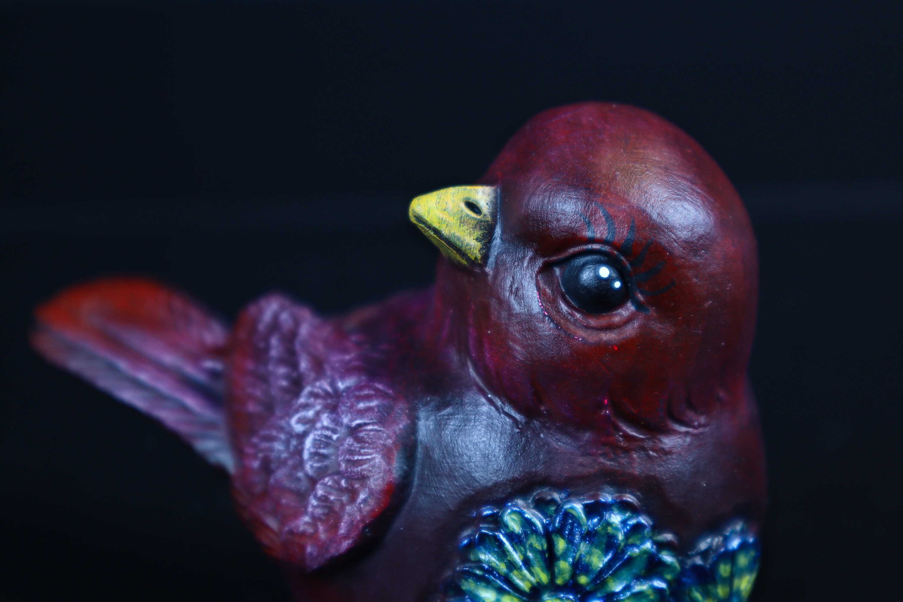Handpainted Chocolate Colored Bird Figurine - Etsy UK