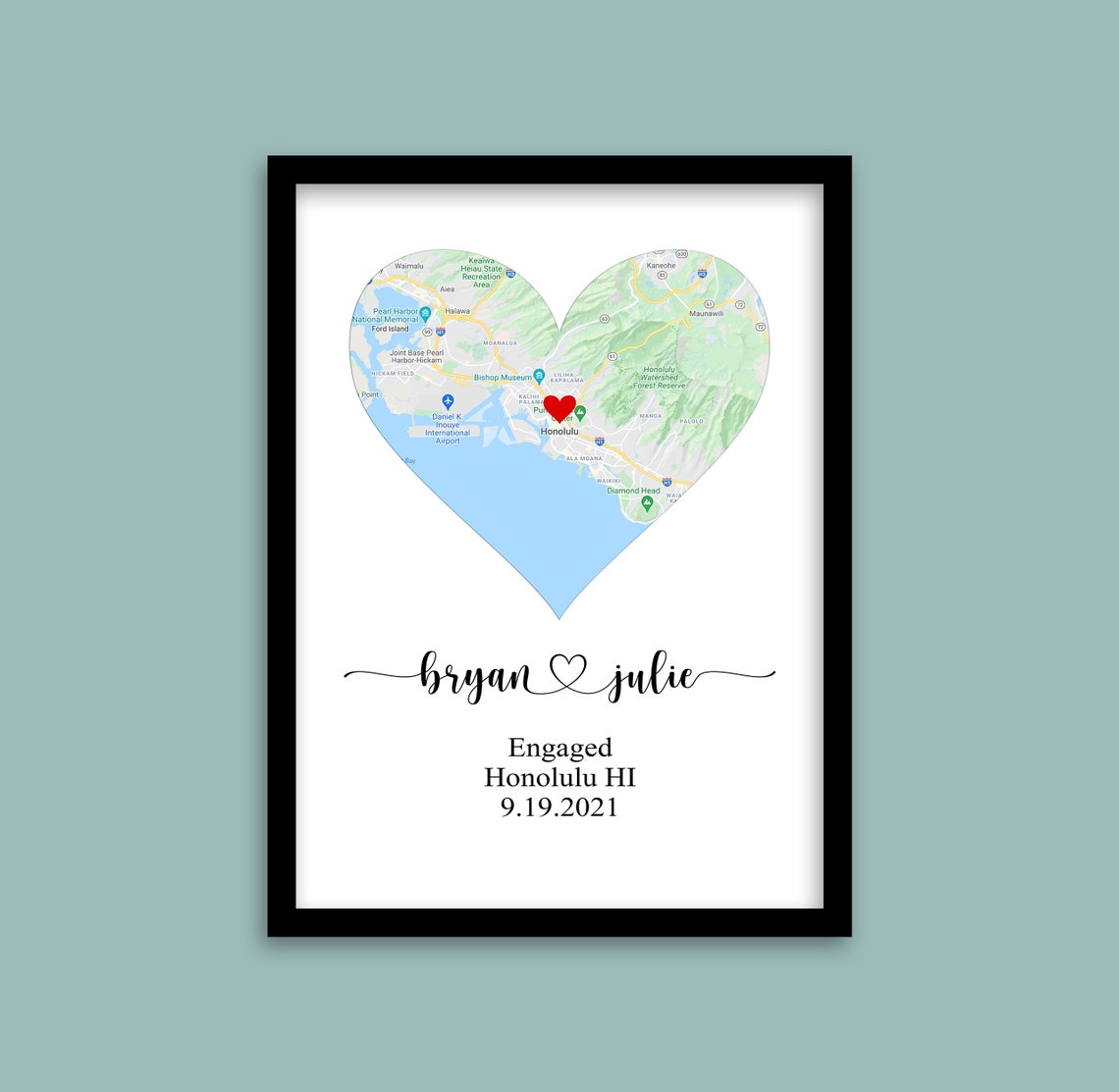 Engagement Map Engagement Gift for Couple Map Print Engagement - Etsy