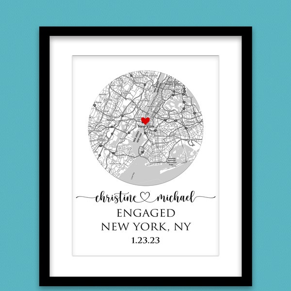 Engagement Gifts for Couples Unique Personalized Printable Engagement ...