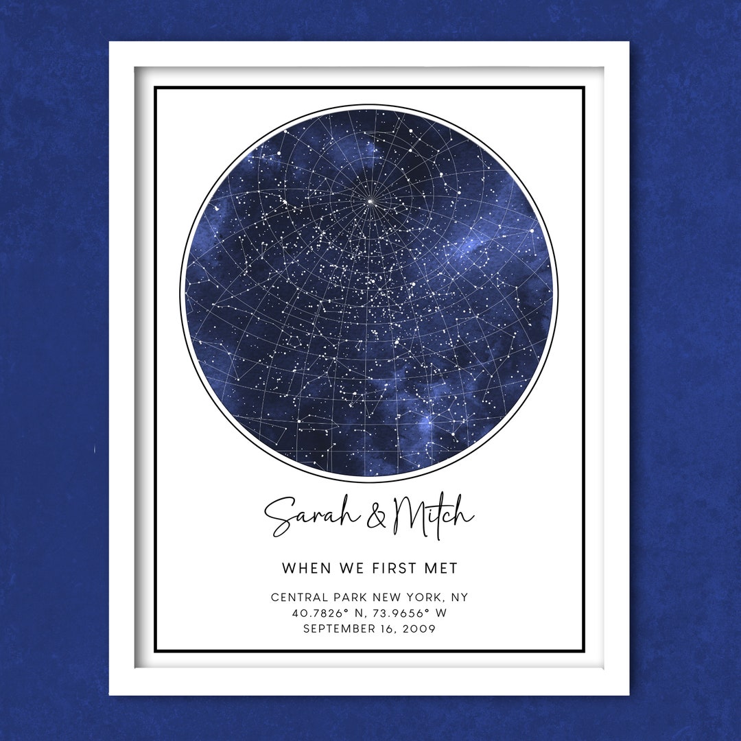 Custom Star Map Wall Art, Where It All Began, Personalized Engagement ...