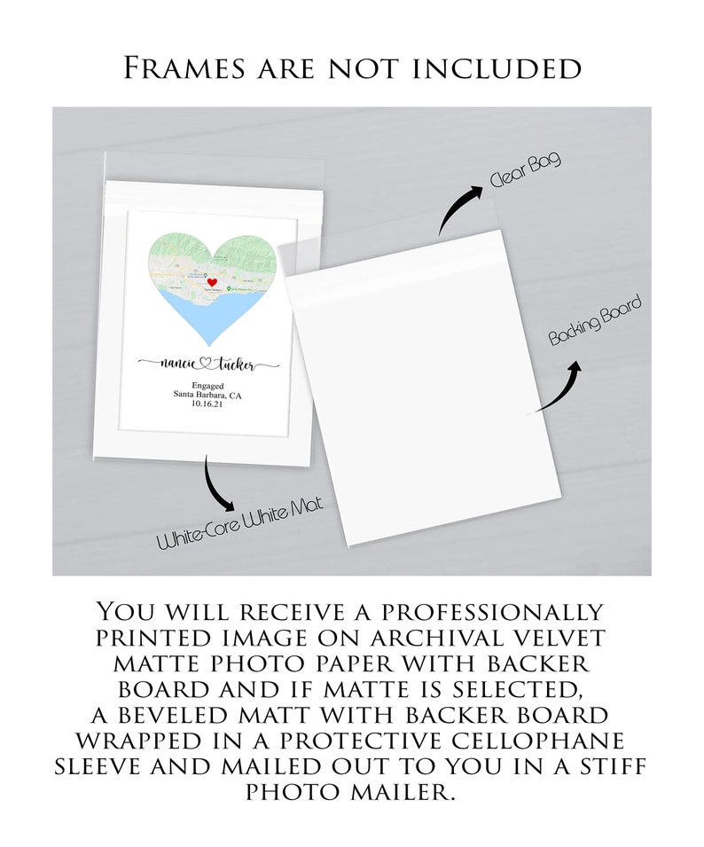 Engagement Map Engagement Gift for Couple Map Print Engagement Print ...