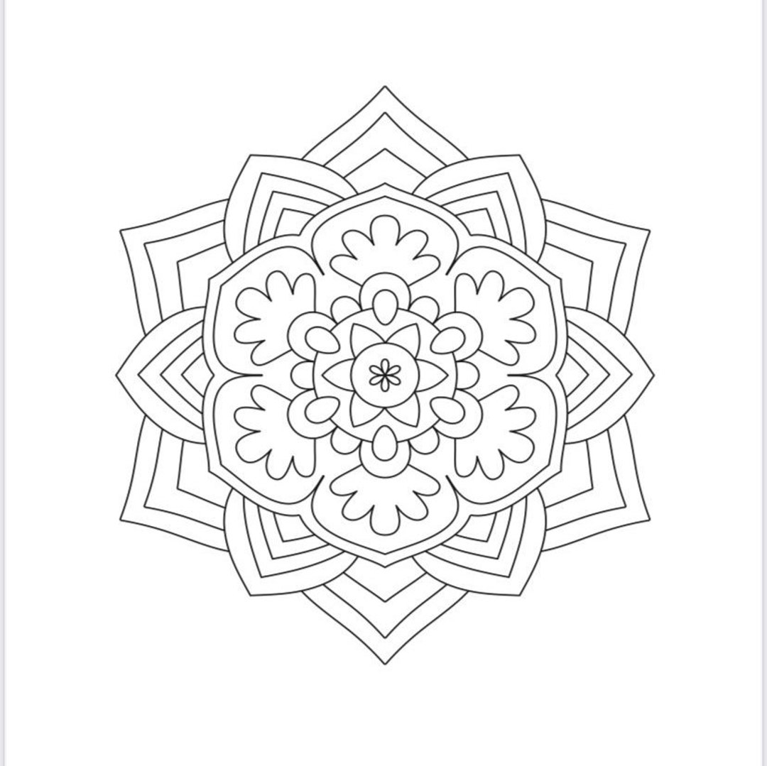 50 Mandala Coloring Pages PDF - Etsy