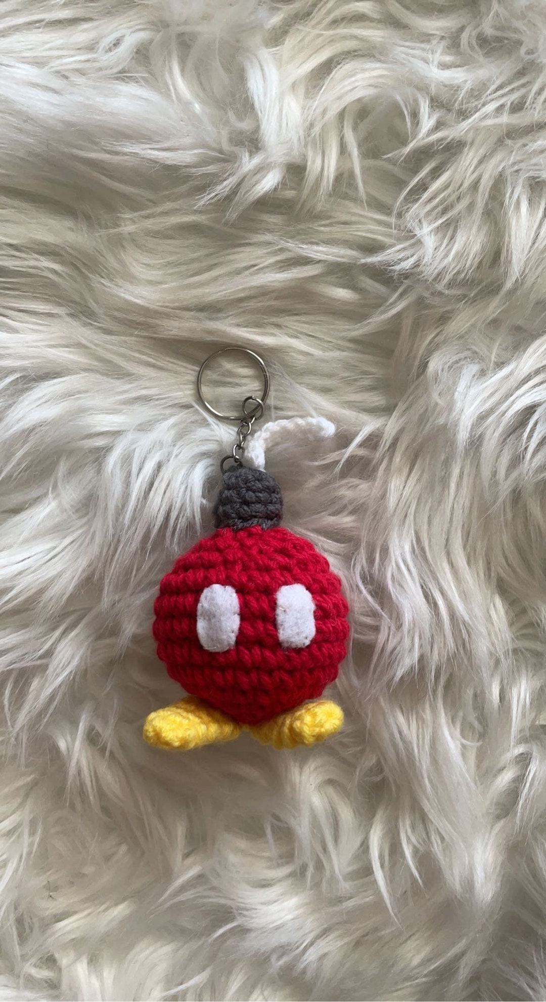 Bob-omb Amigurumi Crotcheted Doll Keychain - Etsy
