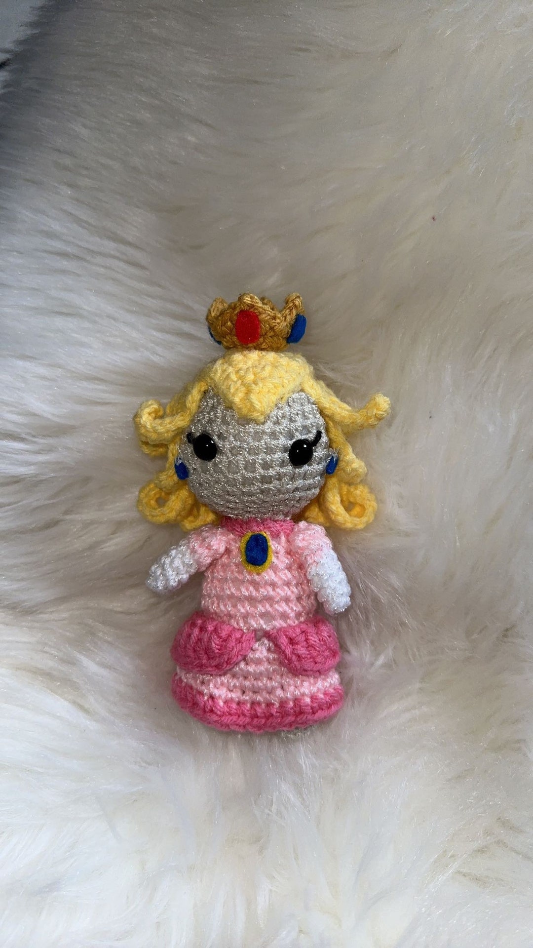 Princess Peach Crocheted Amigurumi Doll - Etsy