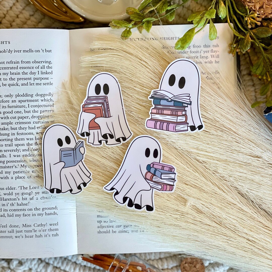 Bookish Ghosts Mini Sticker Pack Bookish Stickers Kindle Stickers ...