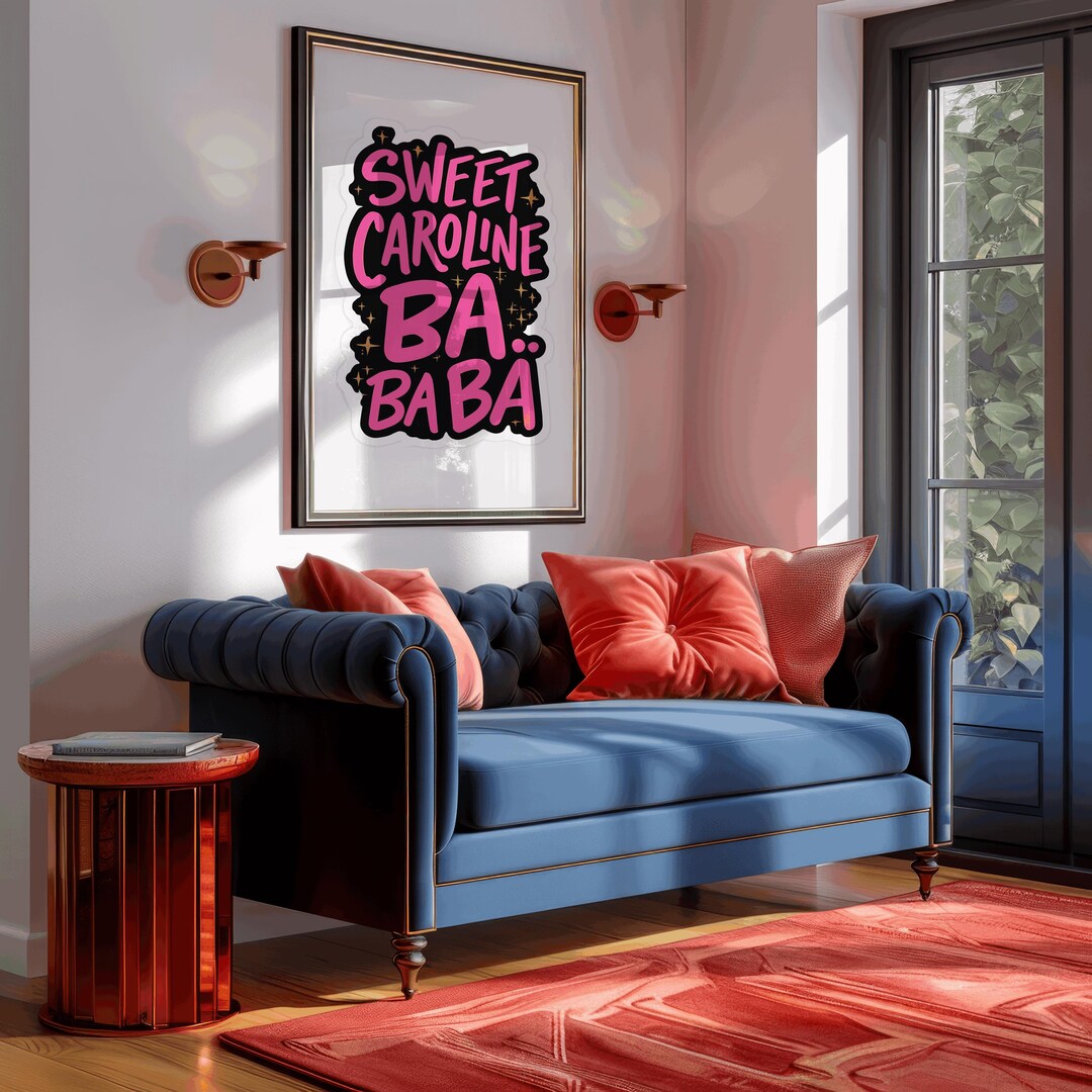 Sweet Caroline Vertical Poster, Fun Wall Decor, Music Lover Gift ...