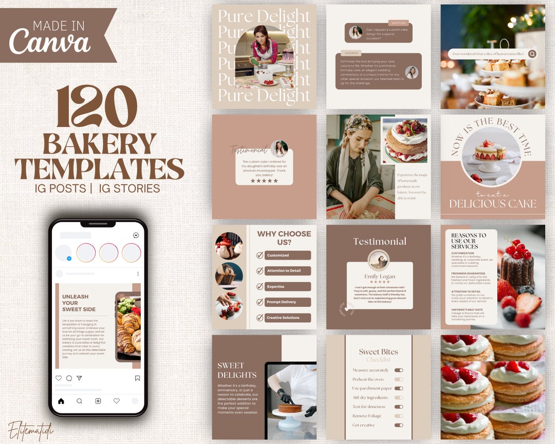 Bakery Post Template, Social Media Marketing Template for Bakery ...