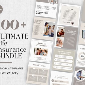 Life Insurance Instagram Post Template, Social Media Marketing Template ...