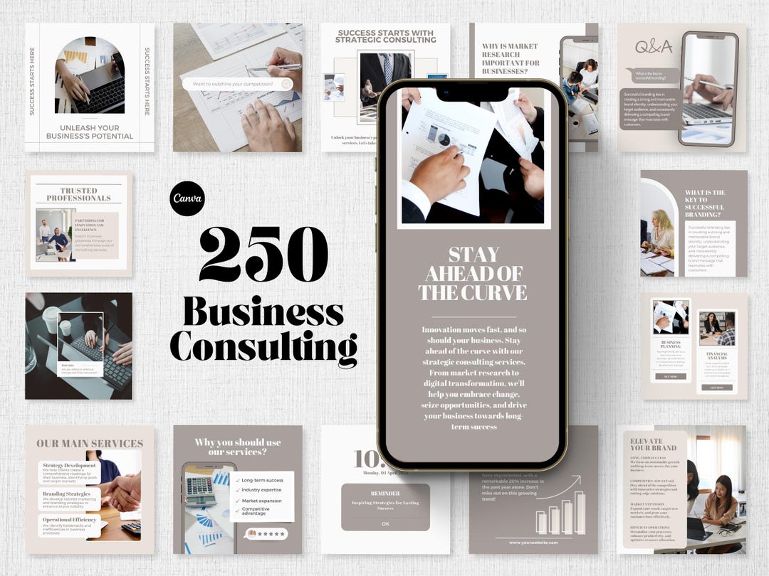 Business Consultant Instagram Post Template, Editable Social Media ...