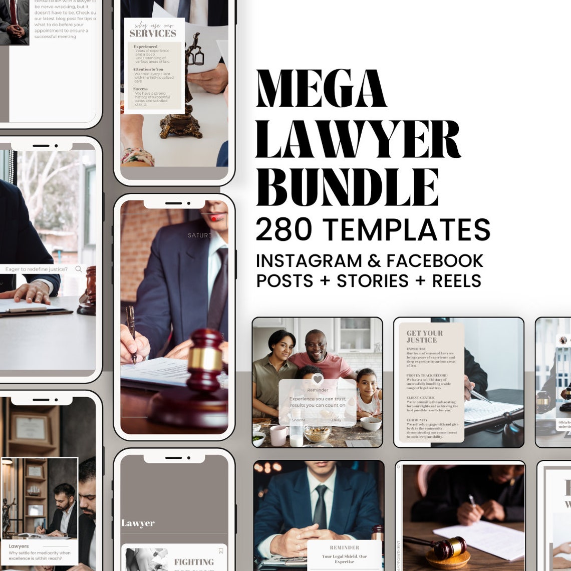 Lawyer Marketing, Editable Social Media Templates for Law Firm ...